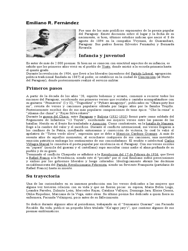 Emiliano R Fernandez | PDF | Paraguay