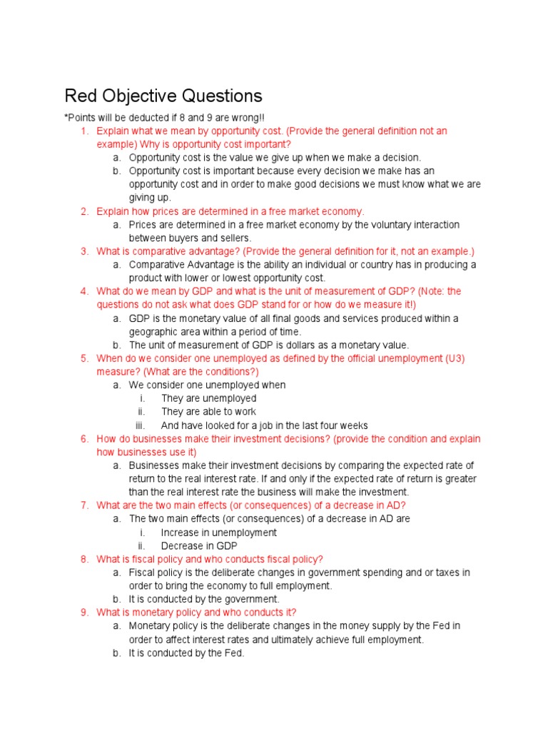 Macroeconomics Study Guide | PDF | Federal Reserve | Open Market Operation