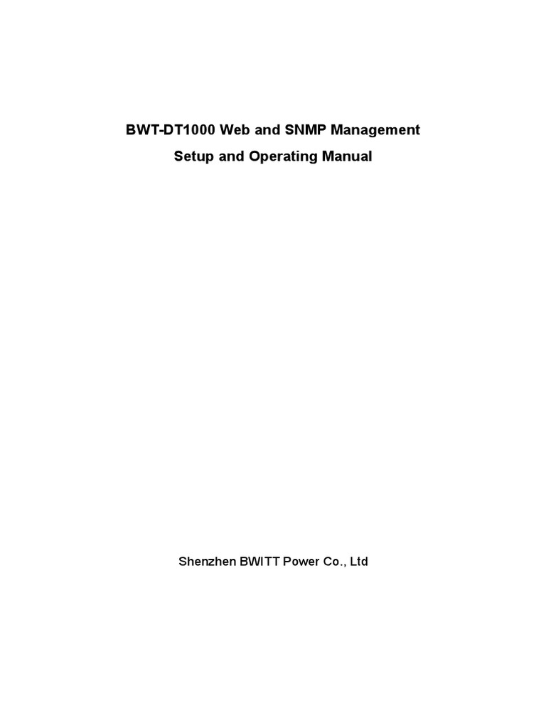 Inverter SNMP User Manual | PDF | Ip Address | Computer Network