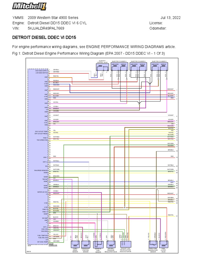 2009 DD15 Eng. Perf Wiring | PDF | Diesel Engine | Fuel Injection