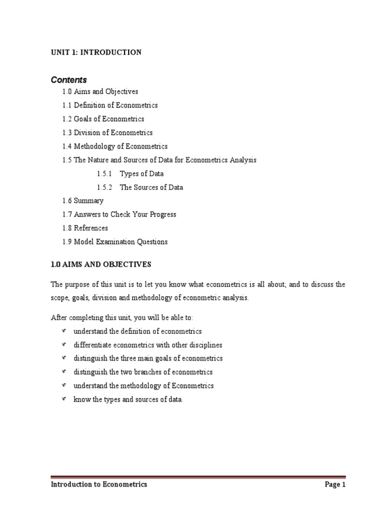 Econometrics Module | PDF | Econometrics | Regression Analysis Econometrics Module | PDF | Econometrics | Regression Analysis