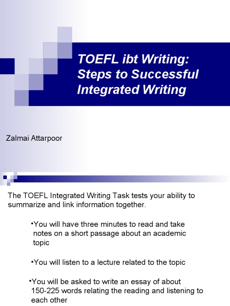 TOEFL IBT Integrated Writing Guide | PDF | Essays | Test Of English As ...