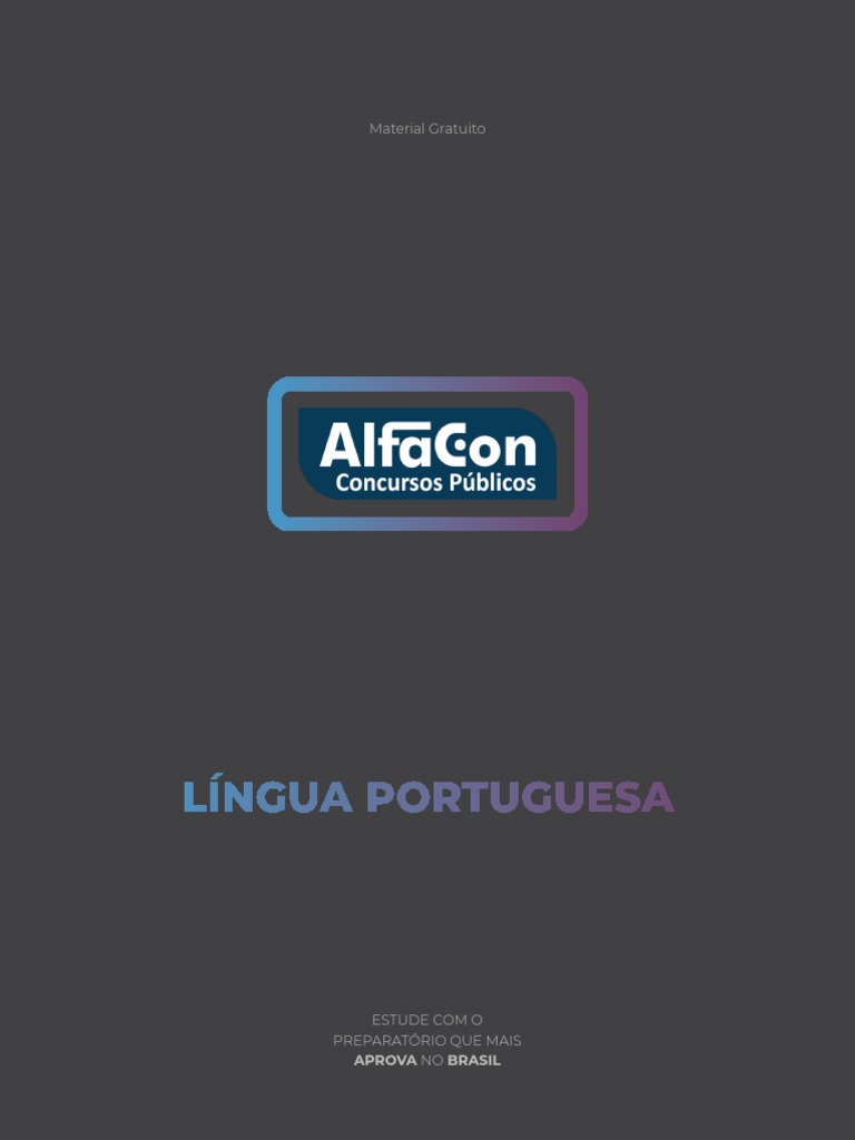 AlfaCon LinguaPortuguesaEBook | PDF | Assunto (gramática) | Linguística