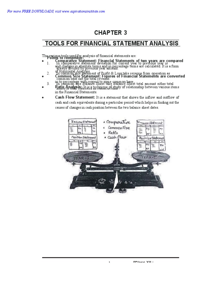 CBSE Class 12 Acc Notes Tools For Financial Statement Analysis ...