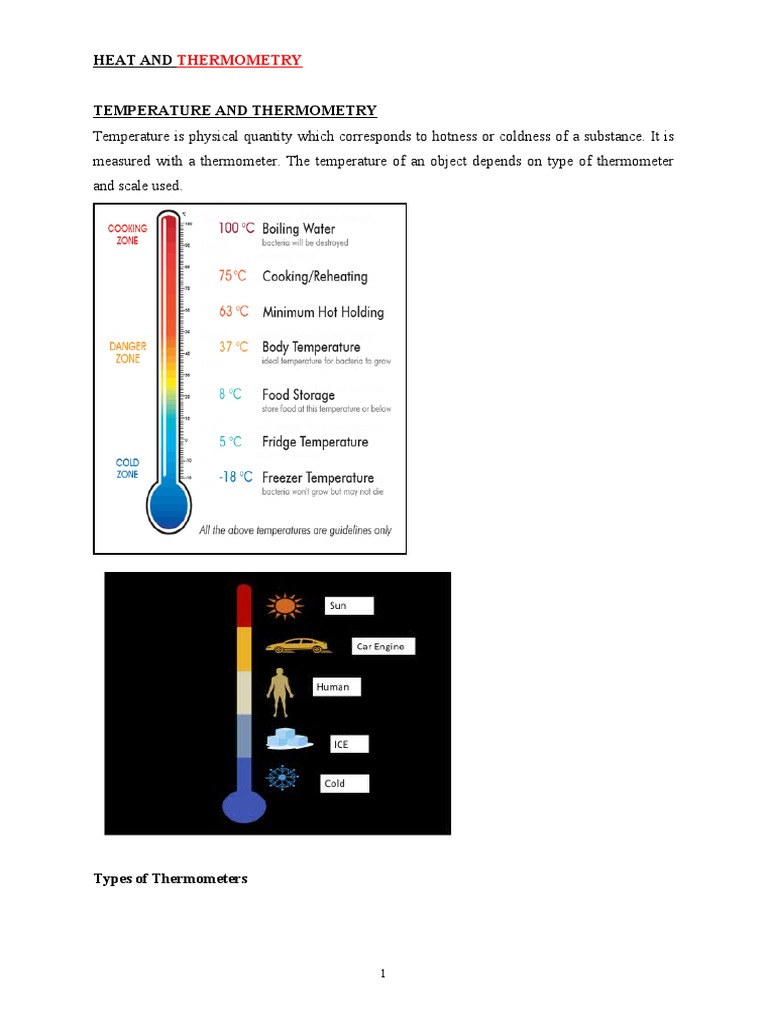 An In-Depth Examination of Heat, Thermometry, Temperature Scales, and ...
