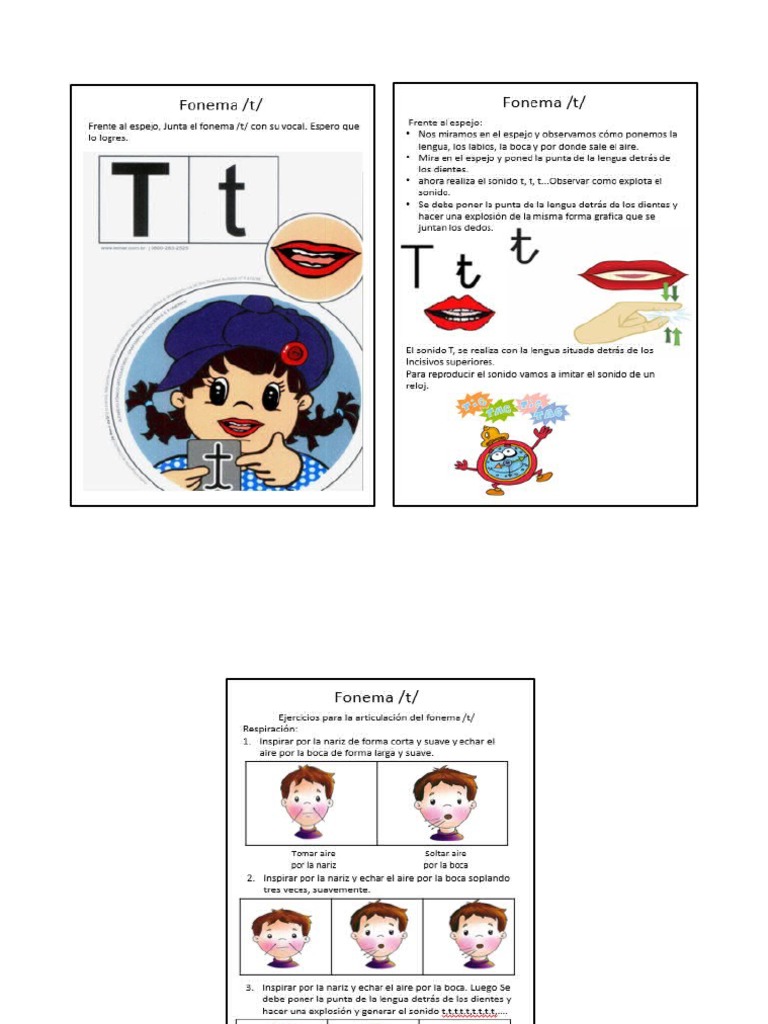 Actividades para Trabajar Fonema T | PDF