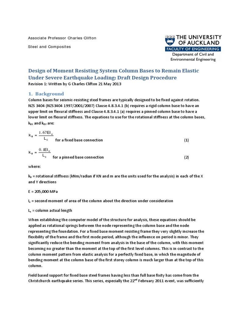 Partial Fixity Base Pdf Deformation Engineering Stiffness