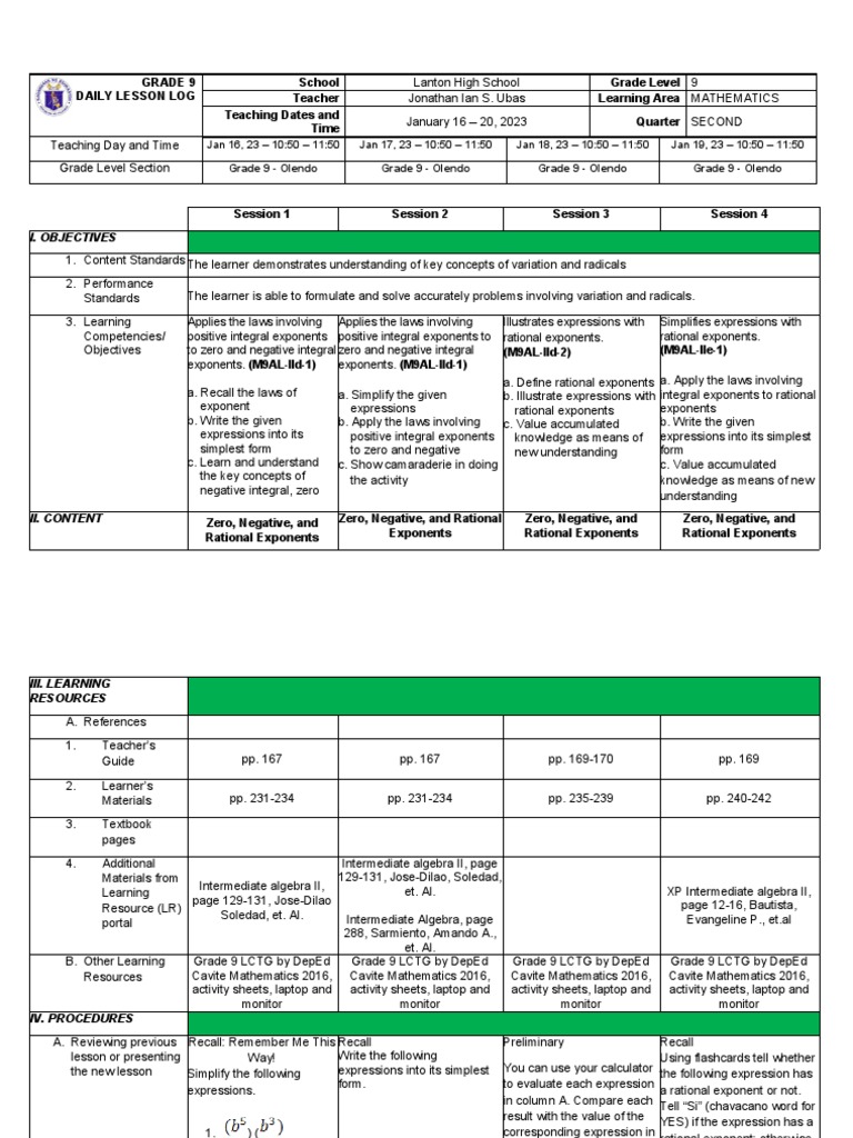 Week 4 DLL-WK-13-LC-2021 | Download Free PDF | Exponentiation | Numbers