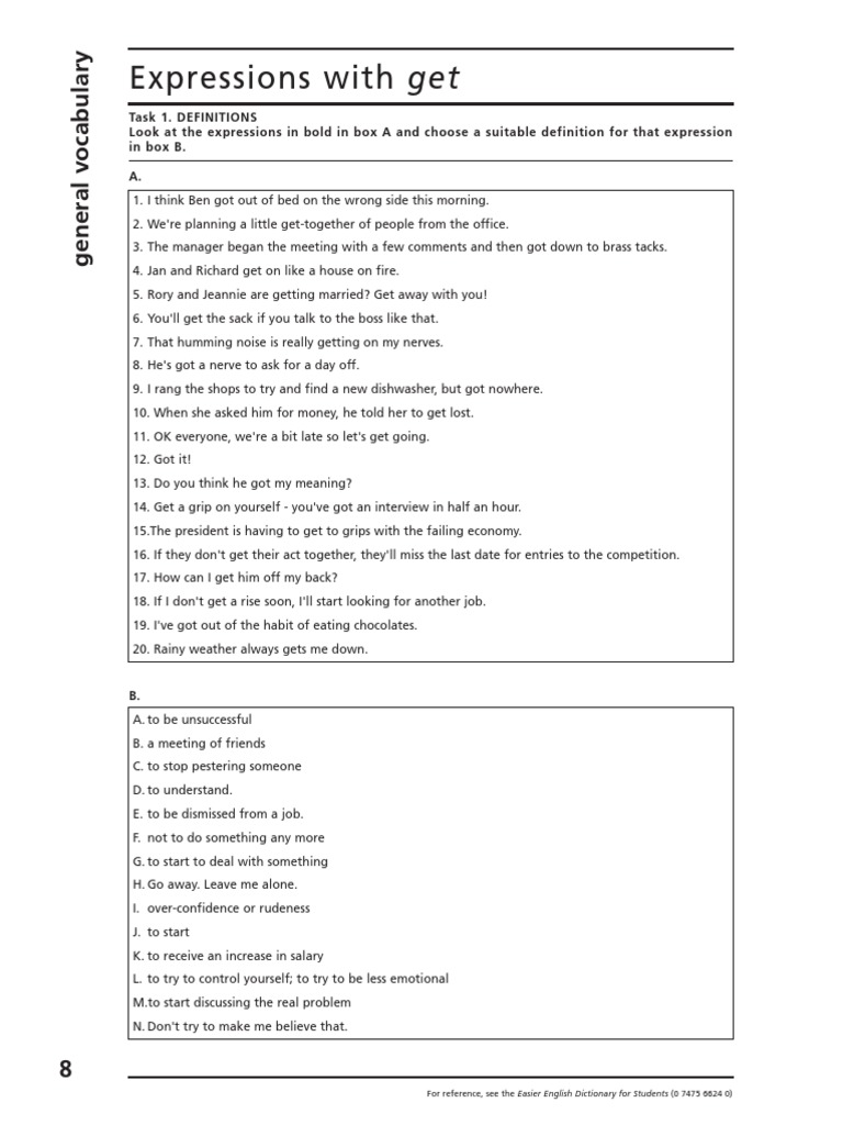 Check - Your - English - Vocabulary - For - FCE Get | PDF | Syntax | Cognitive Science