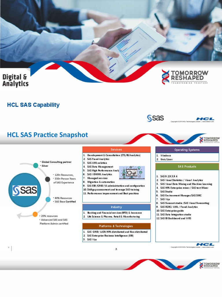 HCL Sas Capabilities Deck | PDF | Sas (Software) | Money Laundering
