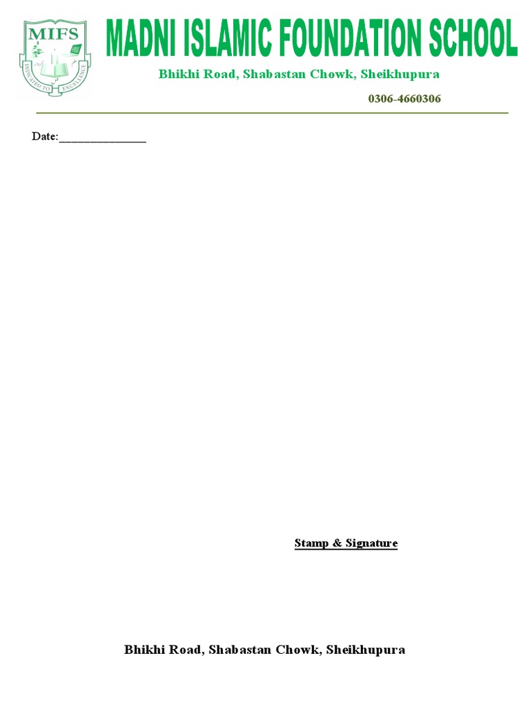 School Living Certificate Template | PDF