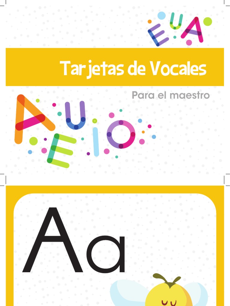 Tarjetas-De-Vocales Materialdidactico 11 Indefinido | PDF