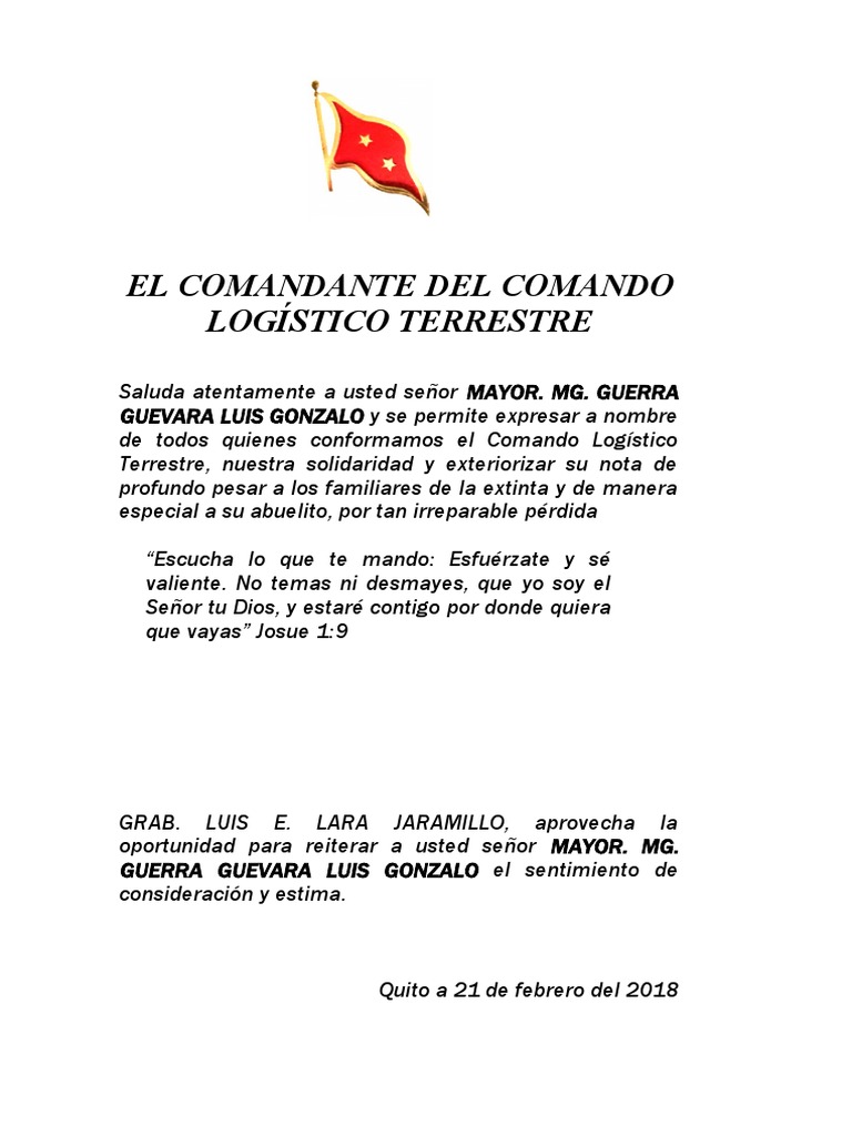 Esquela Condolencia | PDF