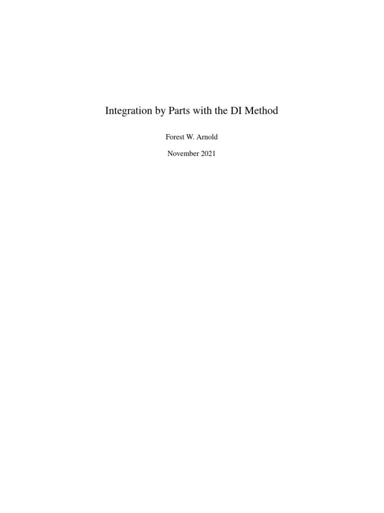 Di Method | PDF | Spreadsheet | Integral