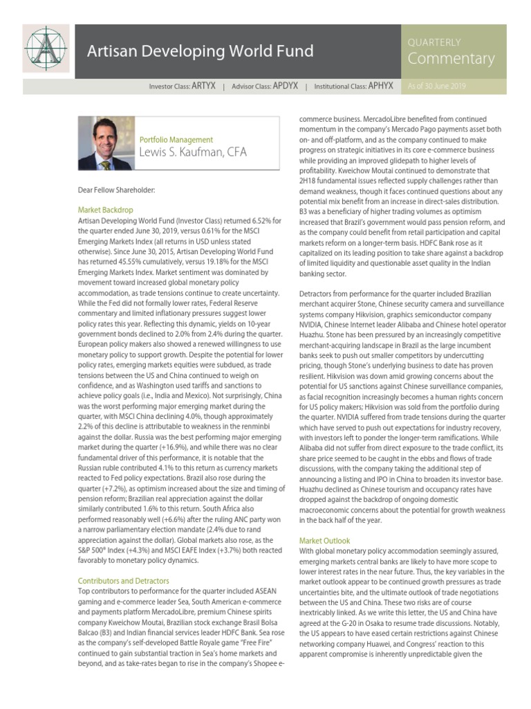 ARTYX APDYX APHYX QCommentary 2Q19 VR | PDF | Stock Market Index ...