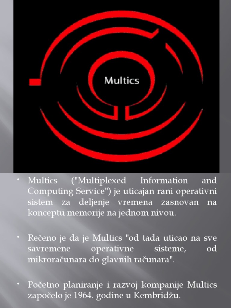 Multics Prezentacija-1 | PDF
