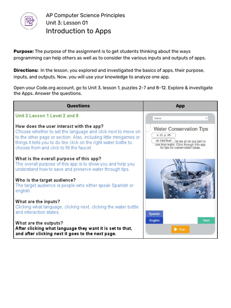 Analyzing User Interaction, Purpose, Inputs and Outputs in Educational Apps | PDF | Mobile App ...