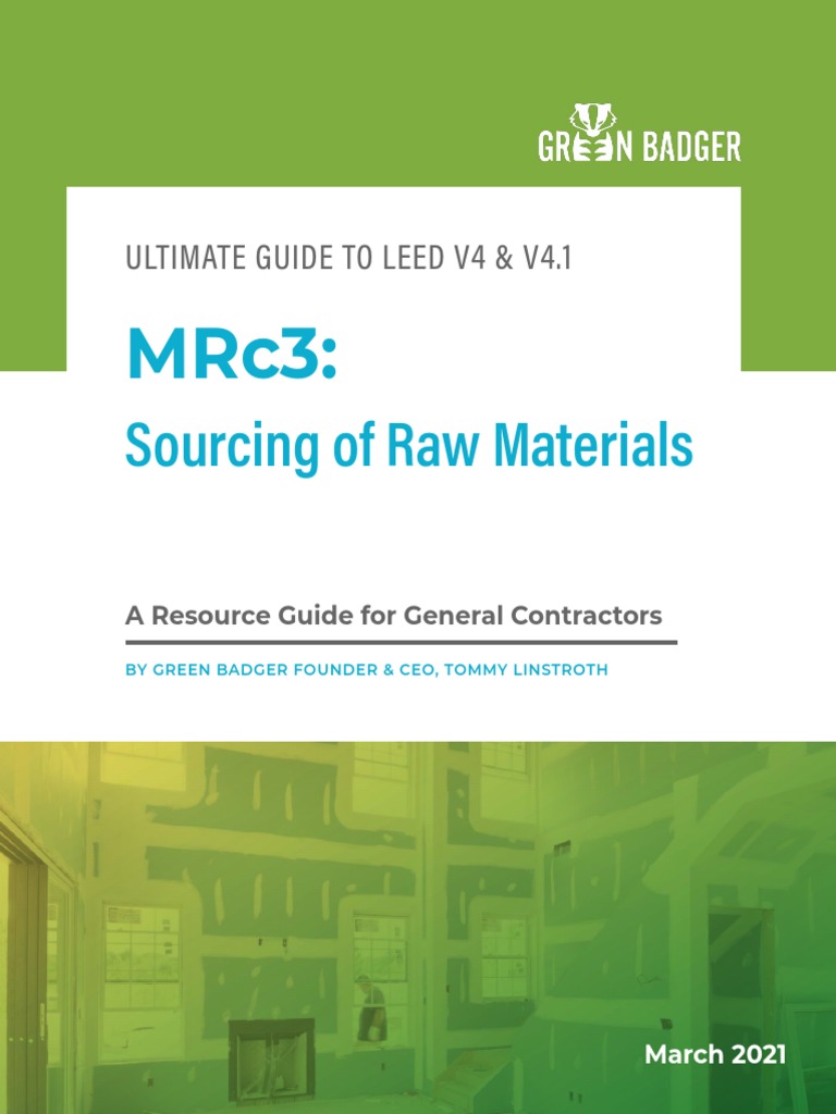 LEED v4.1 MRc3 Raw Material Sourcing Guide | PDF | Art | Computers