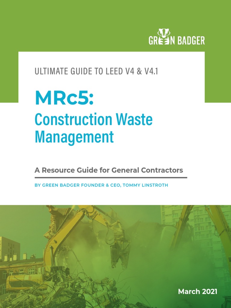 MRc5 Construction Waste Management LEED v4 and v4.1 Ebook | PDF ...
