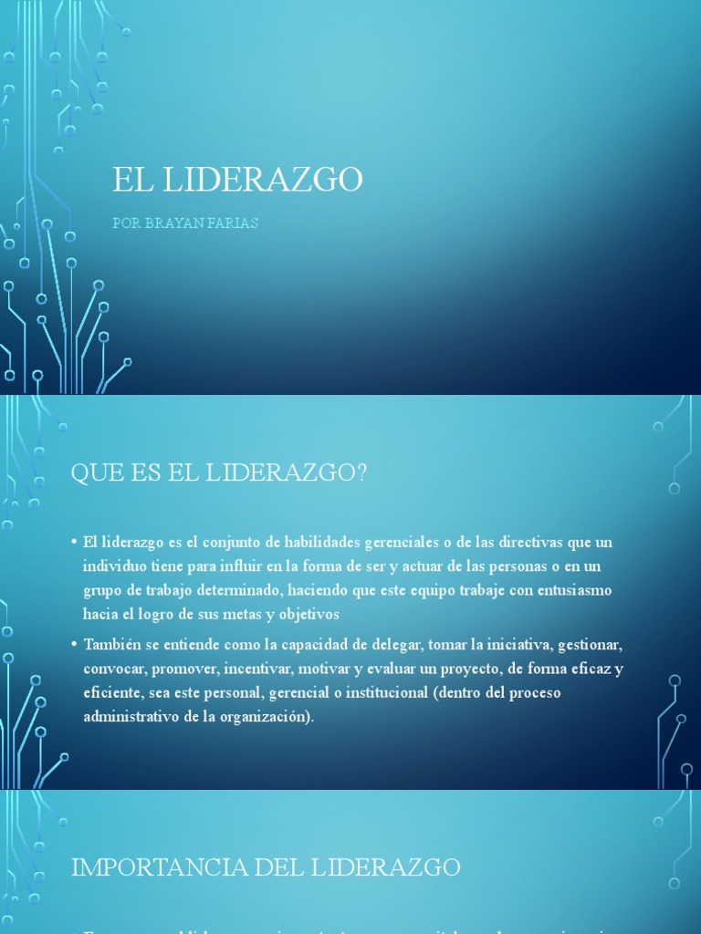 El Liderazgo | PDF | Liderazgo | Ciencias del comportamiento