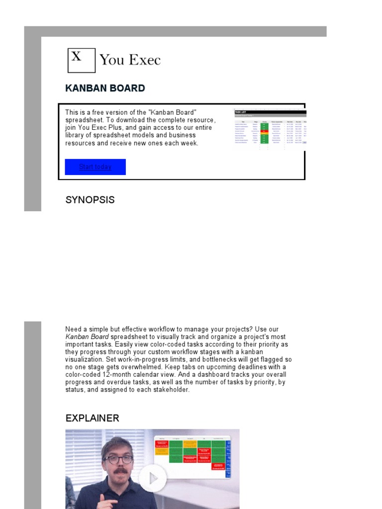 You Exec - Kanban Board Free | PDF