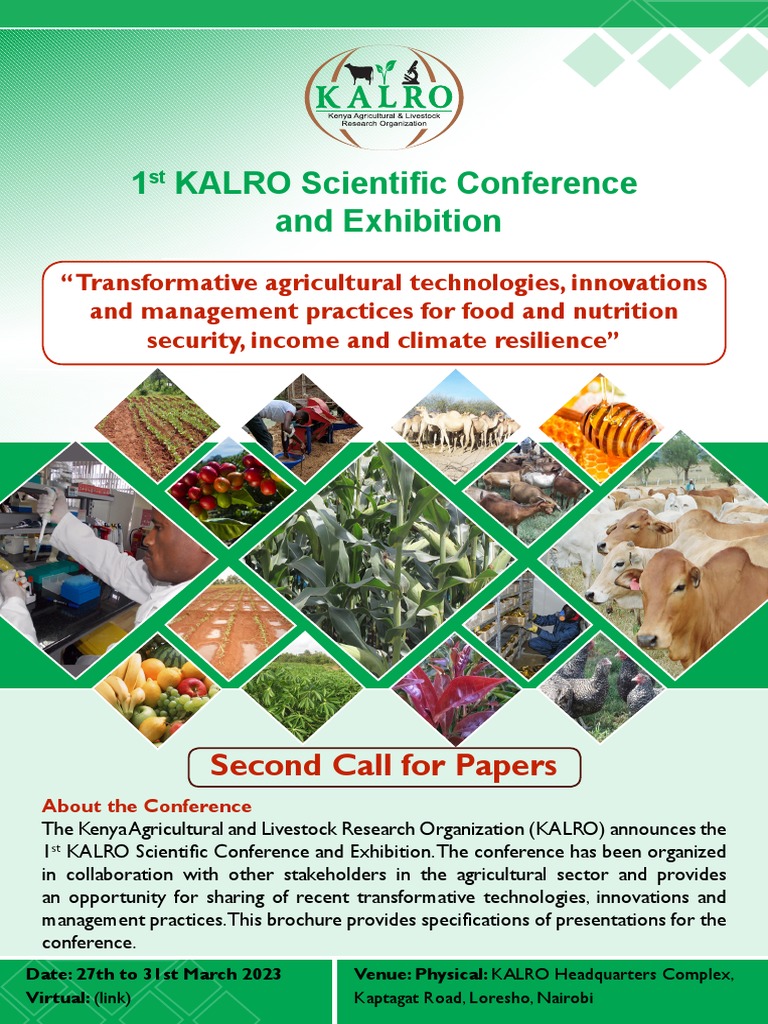 KALRO second call for papers | PDF | Agriculture | Innovation