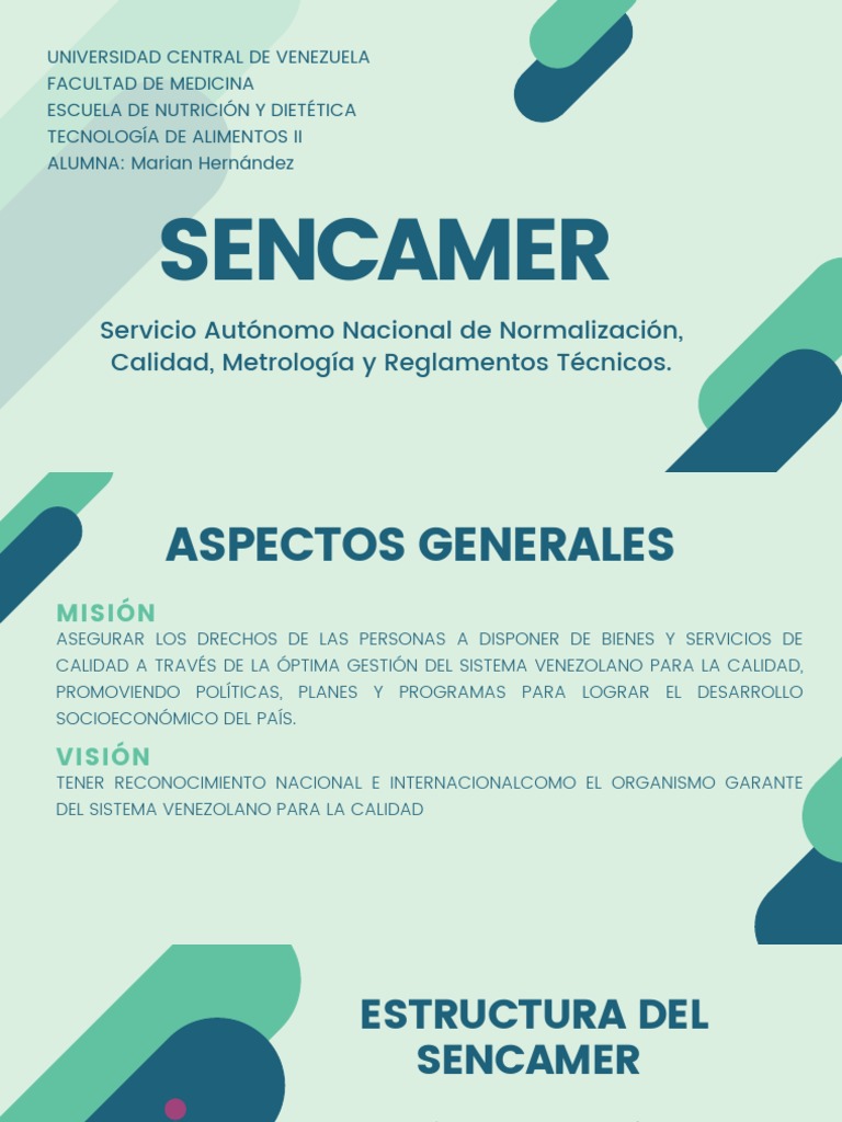 Presentación SENCAMER | PDF | Calidad (comercial) | Metrología