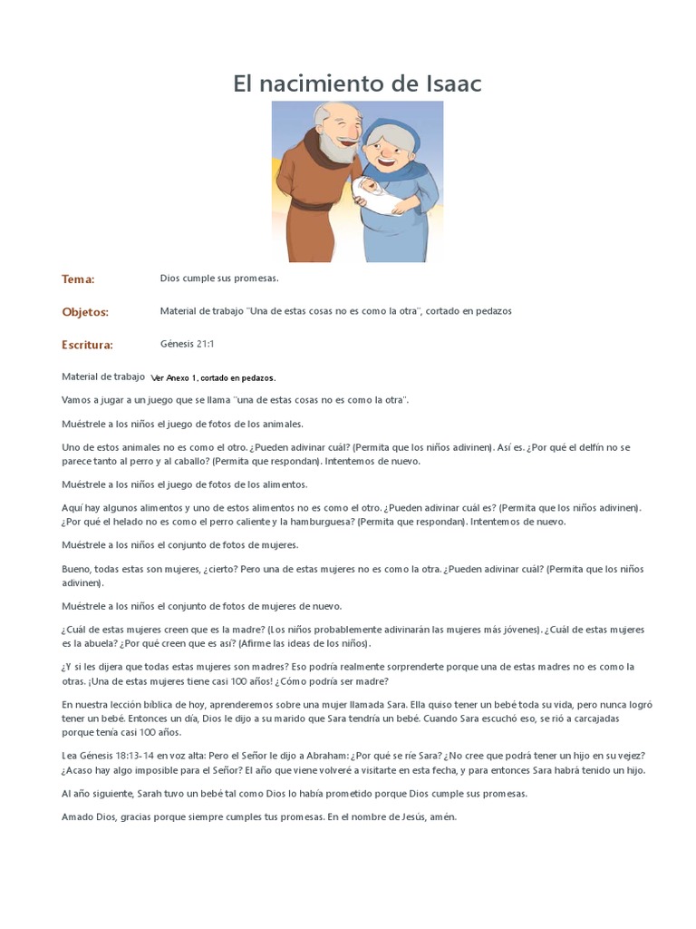 044 El Nacimiento de Isaac | PDF | Abrahán | Sarah