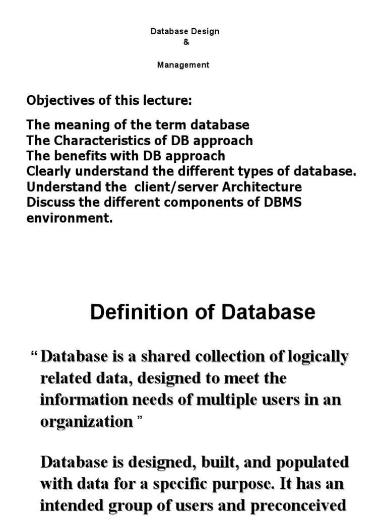 Lecture 2 1 | PDF | Databases | Metadata