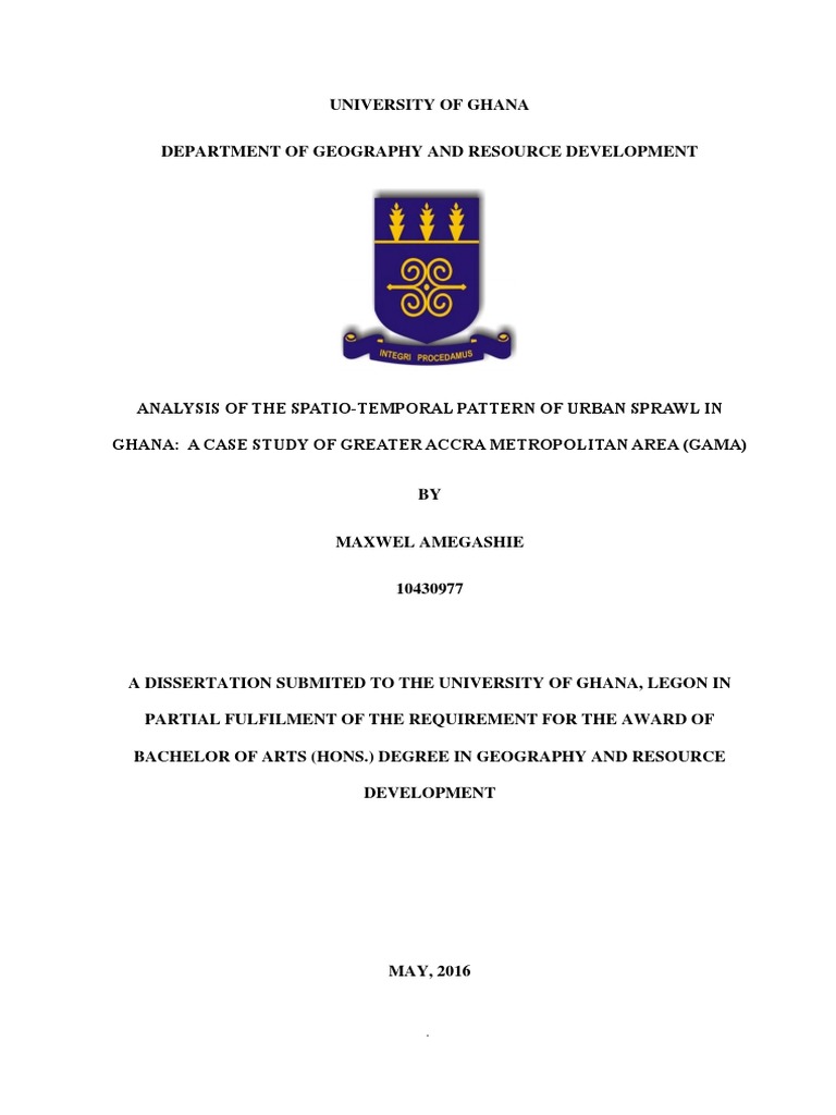 Amegashie Maxwel Final Long Essay PDF | PDF | Urban Sprawl | Accra