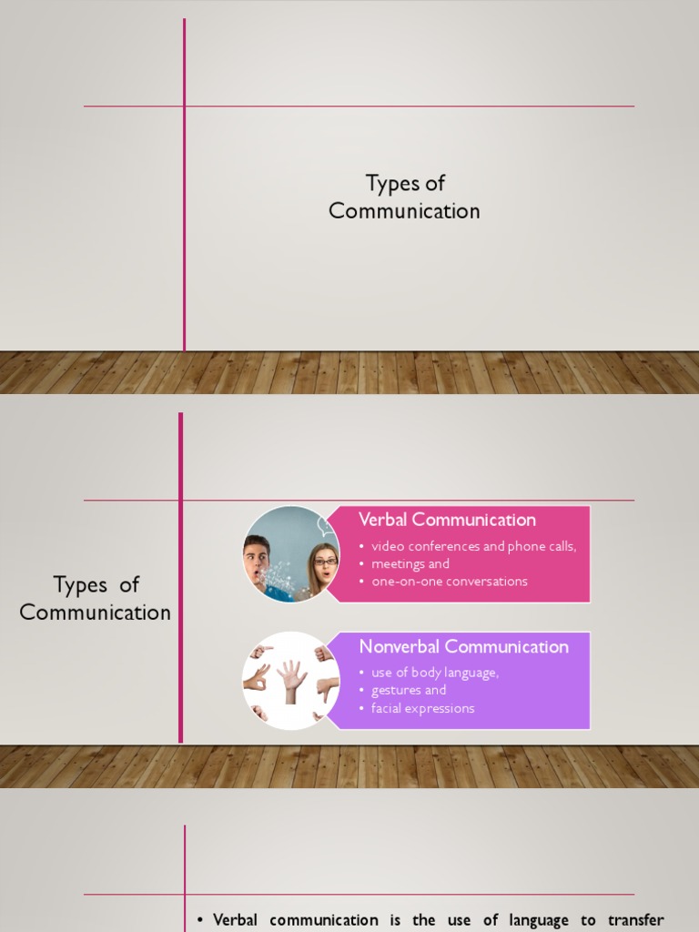 Verbal and Nonverbal Communication Types | PDF | Nonverbal ...