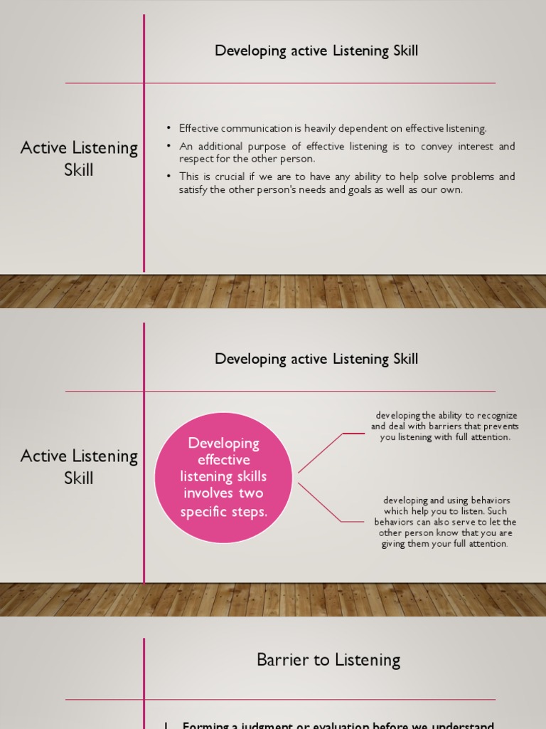 1.7 Active Listening Skill | PDF | Cognitive Psychology | Cognition