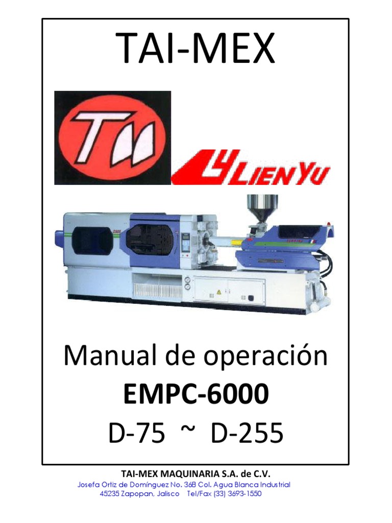 Manual Inyectora EMPC-6000 D75 D255 | PDF