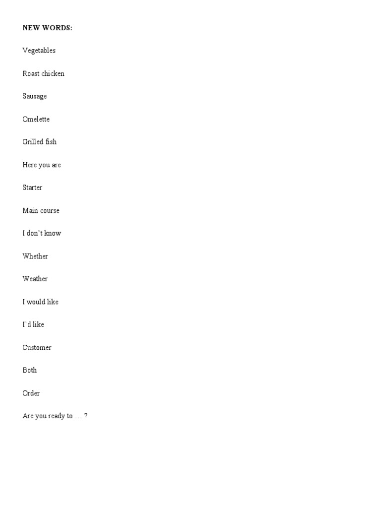 Lesson 4 Ordering New Words PDF