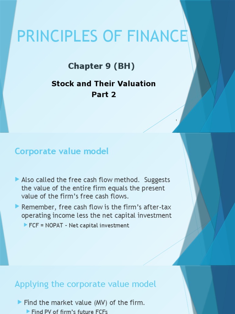 Lecture 18 BH CH 9 Stock and Their Valuation Part 2 | PDF | Cost Of Capital | Stocks