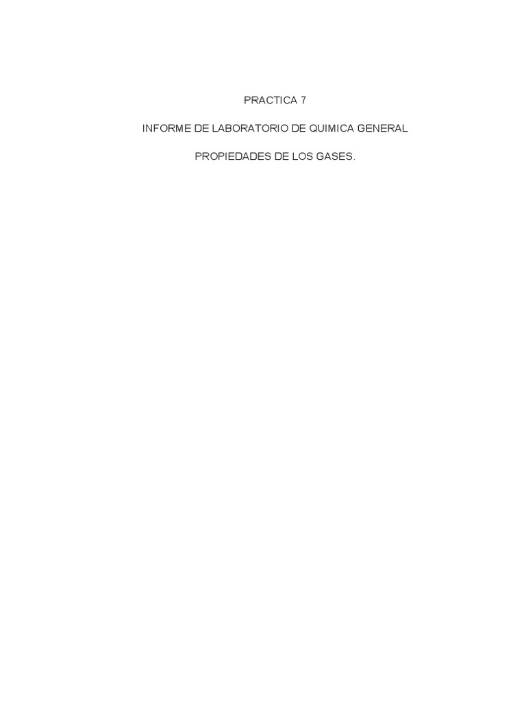 Informe 7 Gases Ideales | PDF | Gases | Presión