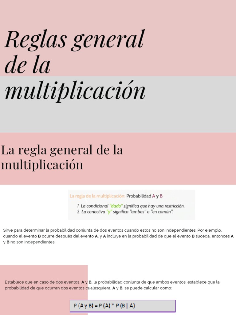 Reglas General de La Multiplicación | PDF