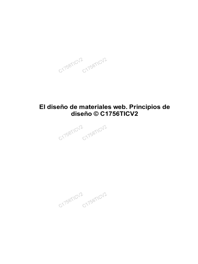 El Diseño de Materiales Web. Principios de Diseño | PDF | HTML | Página web