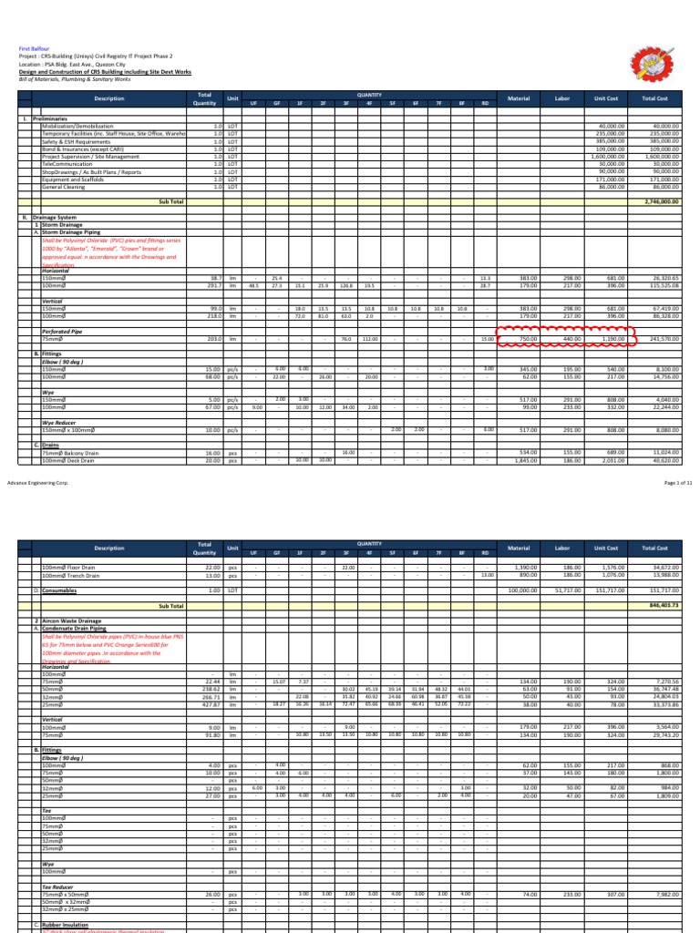 CRS Building Civil Registry Project | PDF | Pipe (Fluid Conveyance) | Pump
