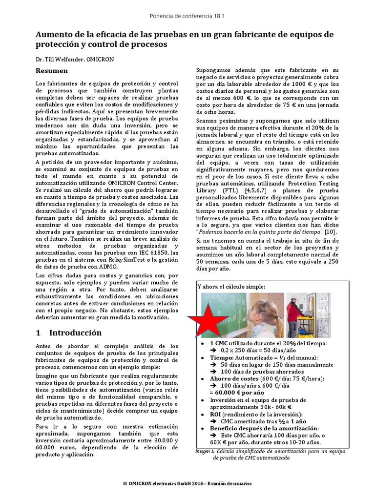 PotM 2018 02 CMC OCC Eficacia Pruebas Equipos Proteccion Contro Procesos ESP | PDF ...