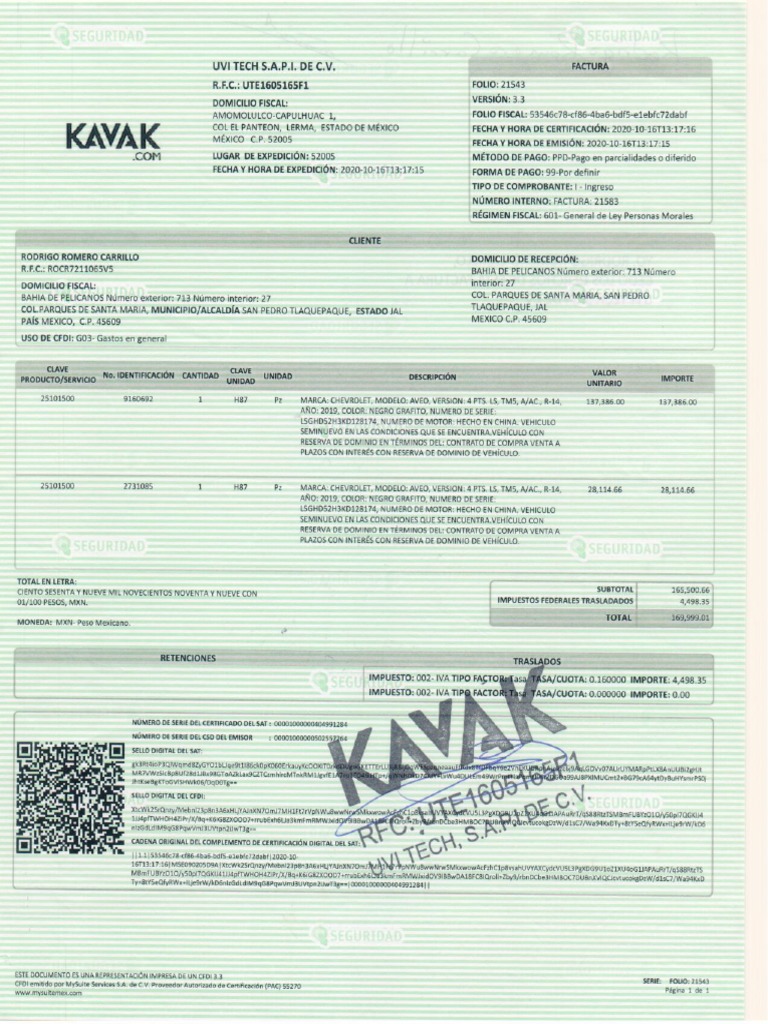 4140 Fact Kavak Anverso | PDF