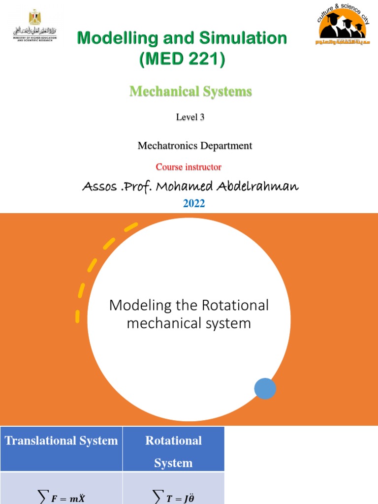 Lec 4 Rotational Mechanical System | PDF