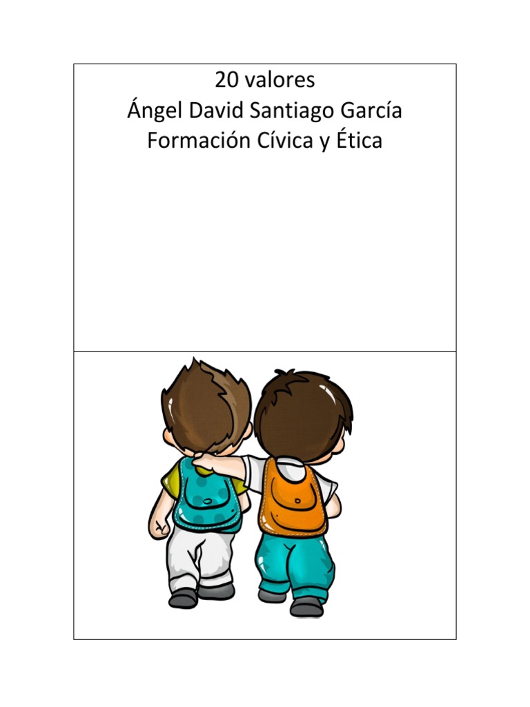 20 Valores Humanos Esenciales | PDF | Relaciones personales, crianza y ...