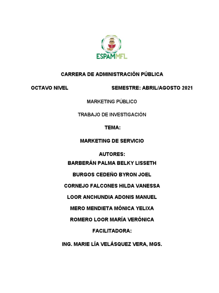 Informe de Investigación | PDF | Marketing | Calidad (comercial)