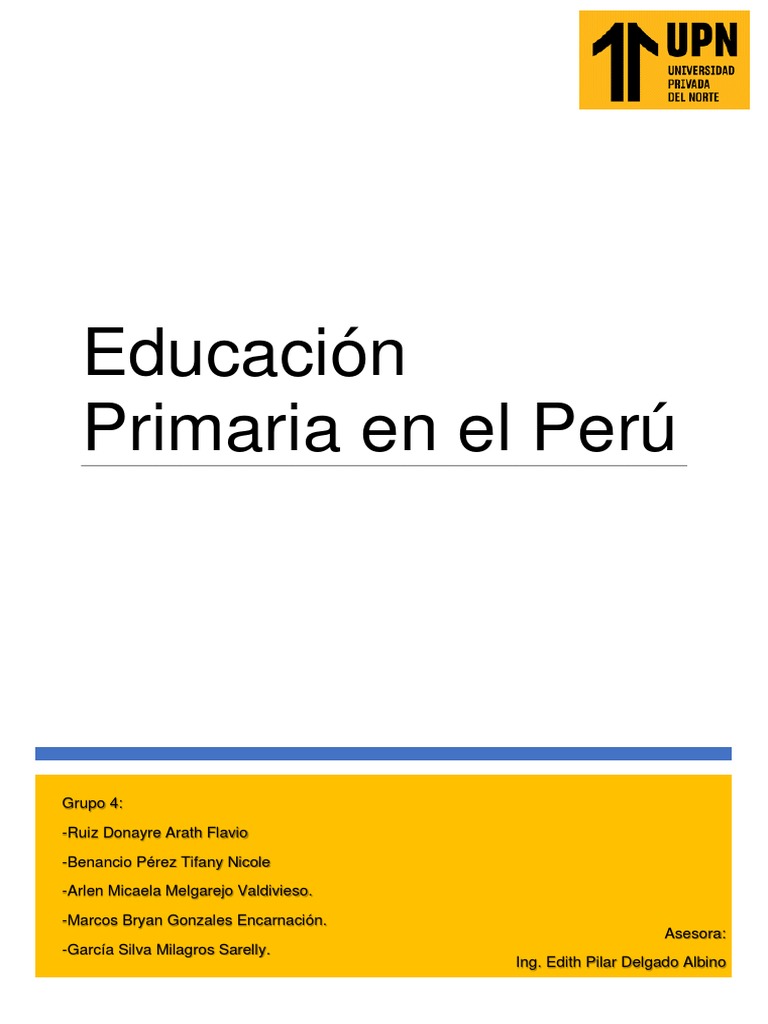 Educación Primaria en El Peru | PDF | Perú | Educación primaria