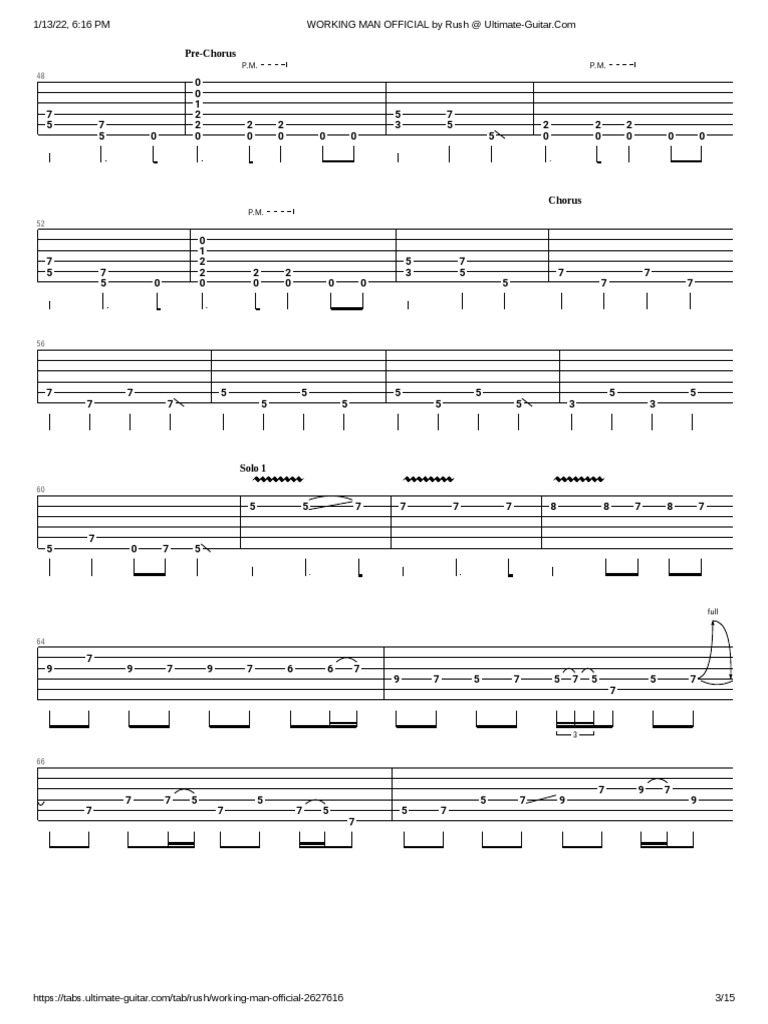 Working Man Official by Rush @ | PDF