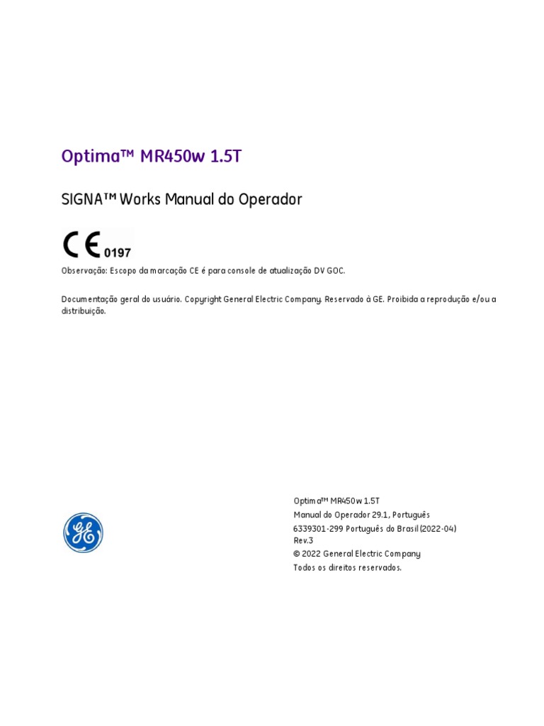 Optima MR450w 1.5T 29.1 Operator Manual - UM - 6339301-299 - PT-BR - 3 ...
