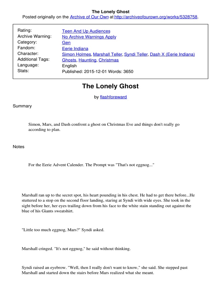 The Lonely Ghost | PDF