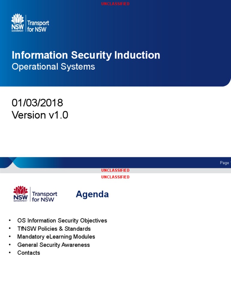 Information Security Induction v1.0 | PDF