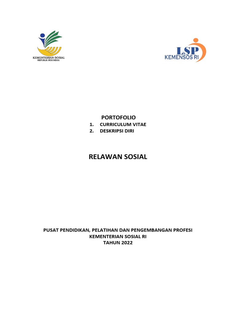 PORTOFOLIO CV DAN DD RELAWAN SOSIAL Rev. RSD | PDF | Karier & Perkembangan